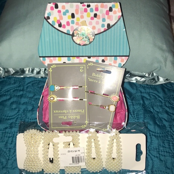 Pink Magnolia | Accessories | New Barrettes In A Keepsake Purse Box ...